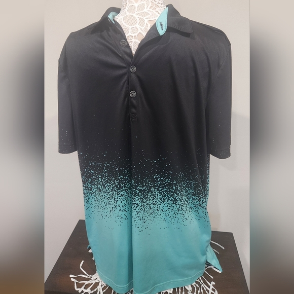 jamie sadock | Shirts | Jamie Sadock Black And Blue Polo Shirt Gradient ...